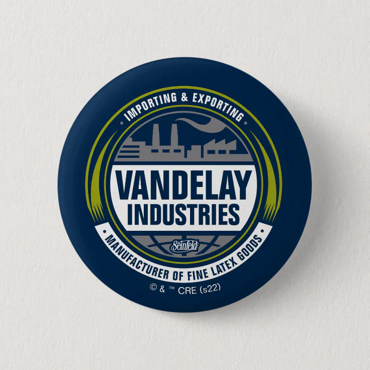 Seinfeld | Vandelay Industries Logo Button | Zazzle