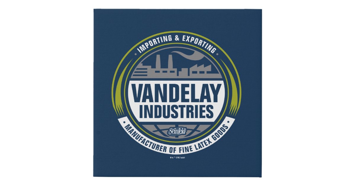 Seinfeld | Vandelay Industries Logo Faux Canvas Print | Zazzle