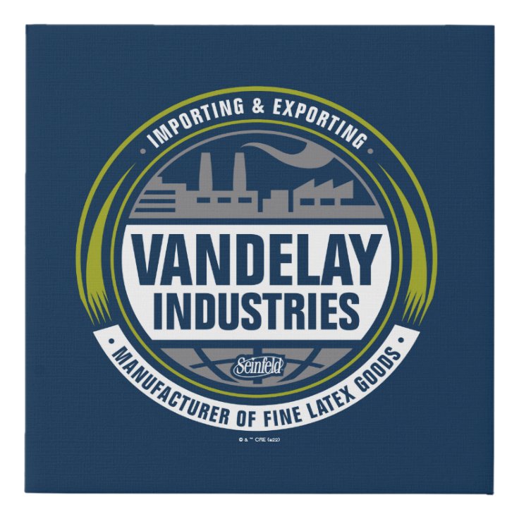 Seinfeld | Vandelay Industries Logo Faux Canvas Print | Zazzle