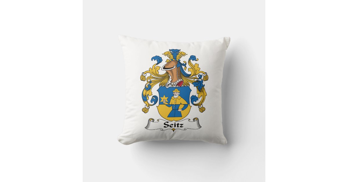 Seitz Family Crest Throw Pillow | Zazzle