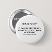 SEIZURE PATIENT - EMERGENCY NOTIFICATION BUTTONS | Zazzle