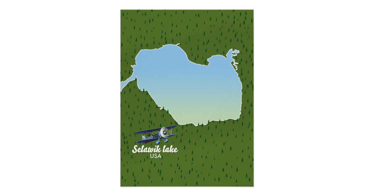 Selawik lake Alaska map Poster | Zazzle