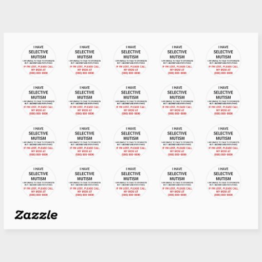 Selective Mutism Lost Sticker | Zazzle
