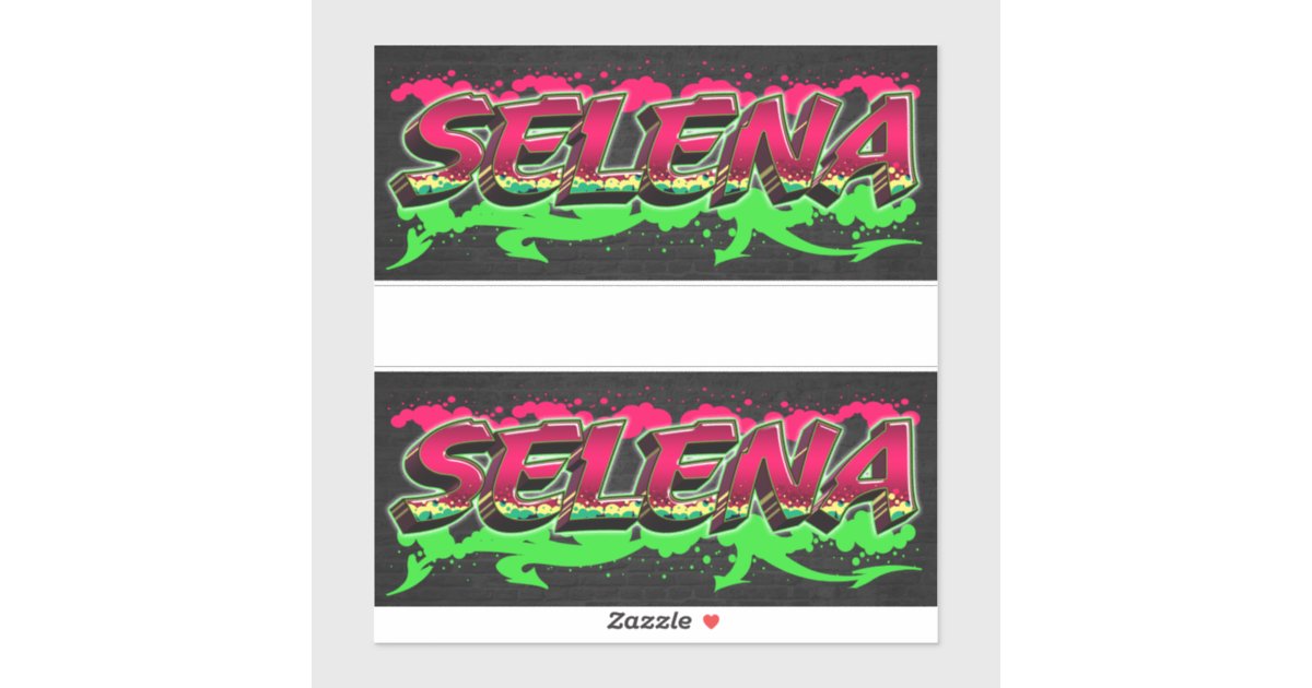 Selena First Name Graffiti Sticker | Zazzle