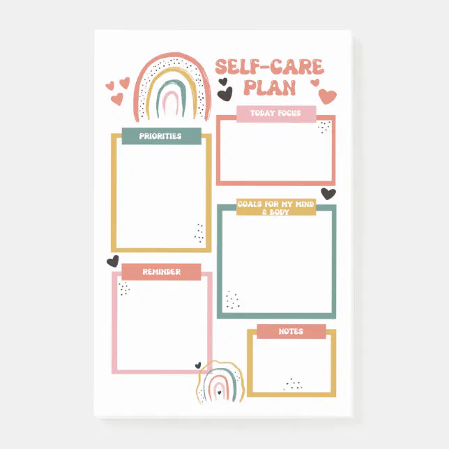 Self-care post it post-it notes | Zazzle