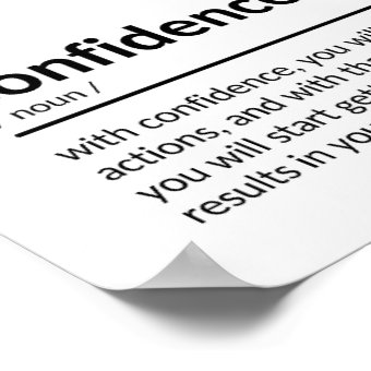 Self-Confidence Quote Poster | Zazzle