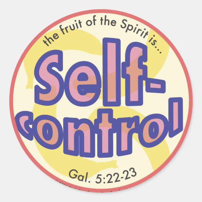 Self-Control Fruit of the Spirit Spots Sticker | Zazzle