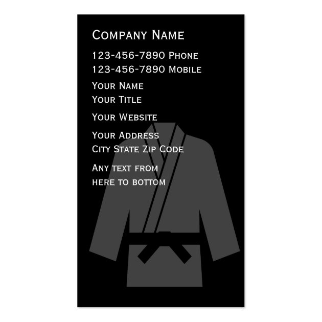 Self Defense Business Cards
