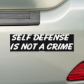 Self Defense Is Not A Crime Bumper Sticker | Zazzle