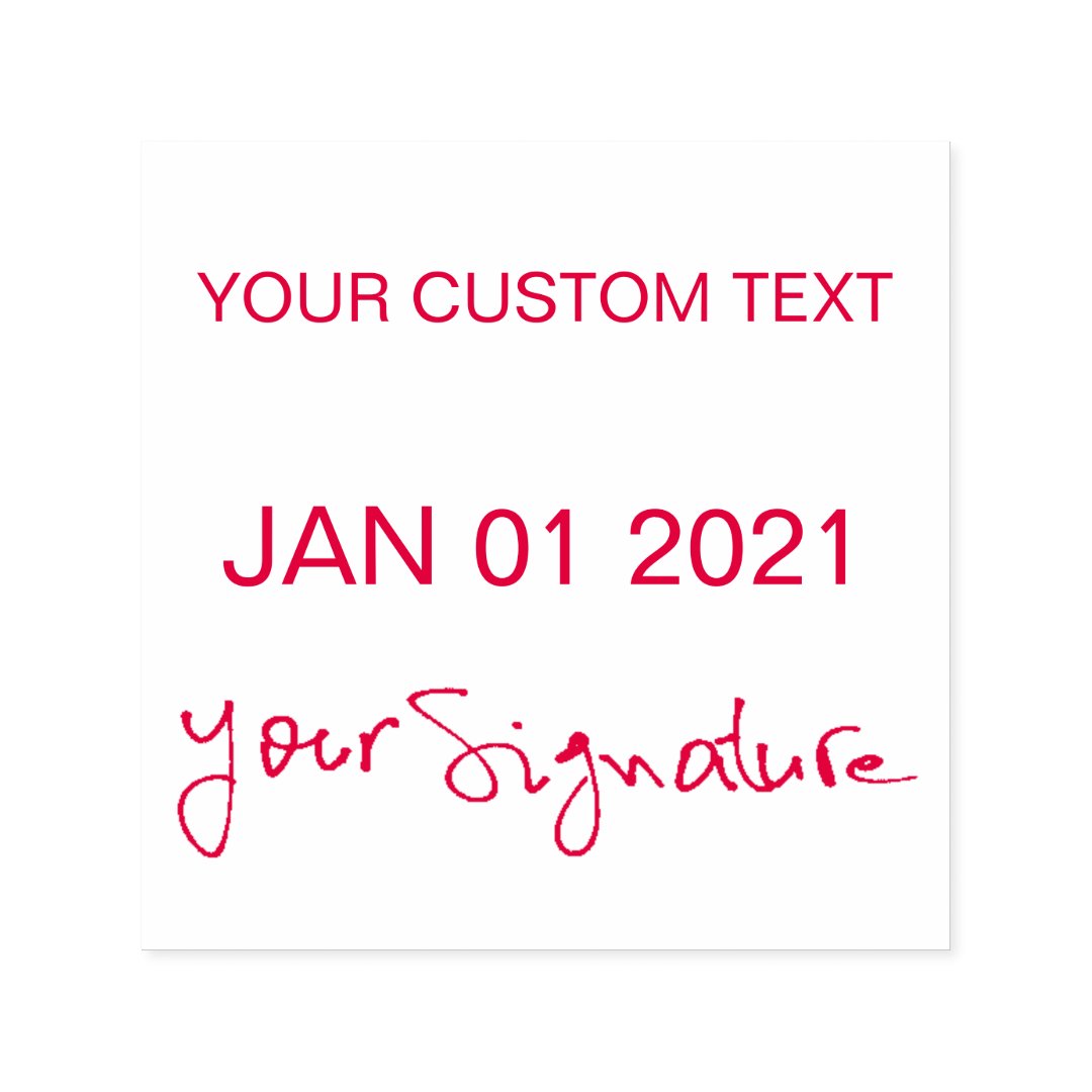 Self-inking Dater With Signature Date Custom Text Self-inking Stamp ...