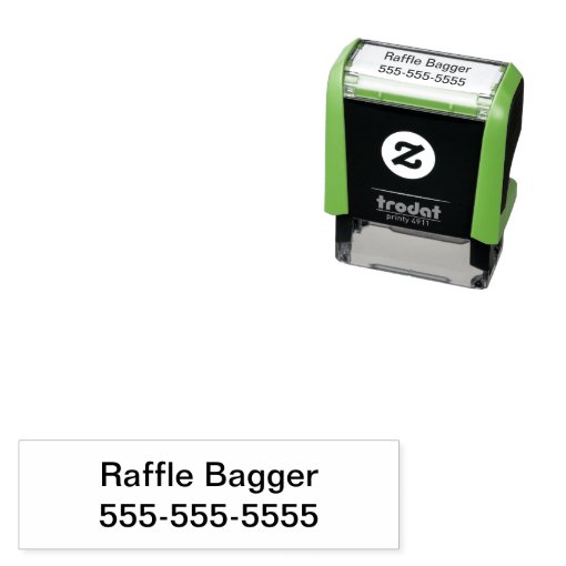 Self Inking Raffle Ticket Stamp | Zazzle