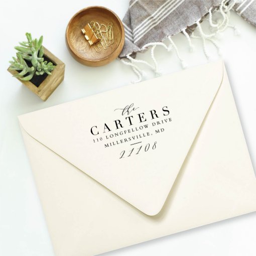 Self Inking Return Address Stamp "Elegant" | Zazzle