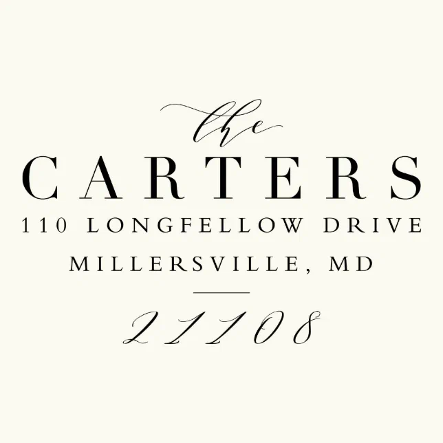 Self Inking Return Address Stamp "Elegant" | Zazzle