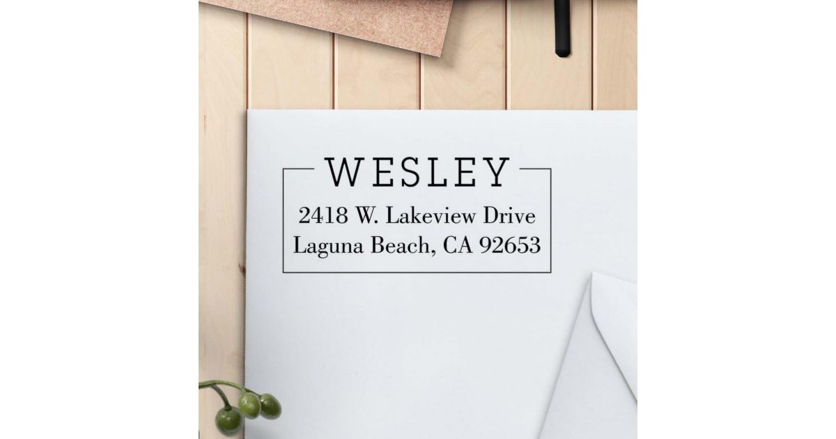 Self Inking Return Address Stamp | Wesley | Zazzle