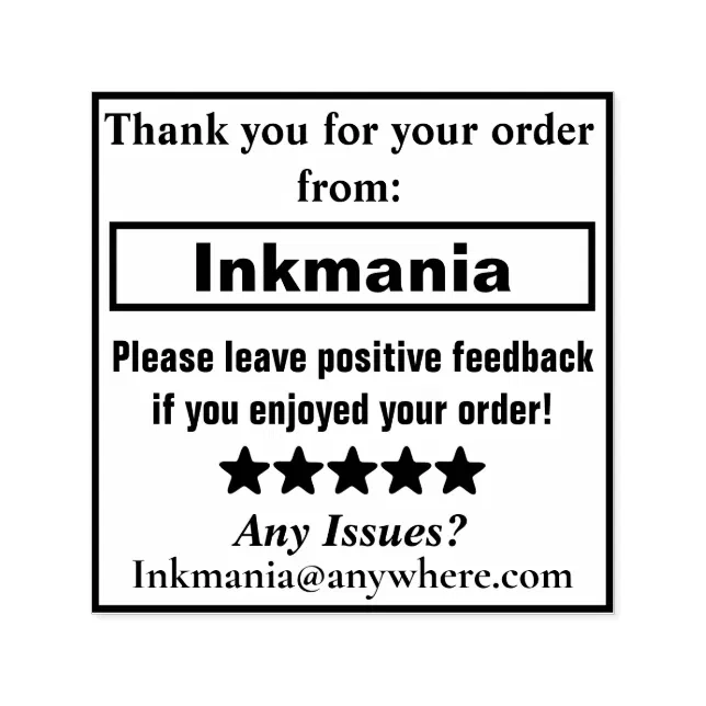 Self Inking Stamp for Customer invoice Message | Zazzle