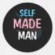 Self Made Man Transman LGBT Trans Pride Flag Gift Classic Round Sticker ...