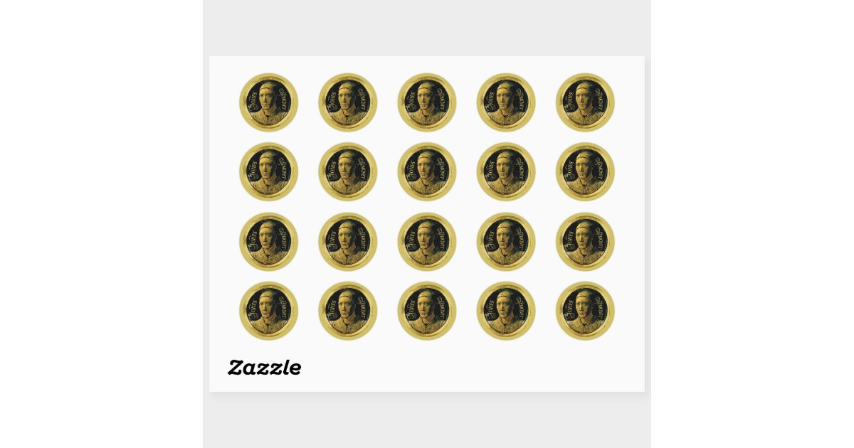 Self Portrait 1450 Jean Fouquet Medallion Classic Round Sticker | Zazzle