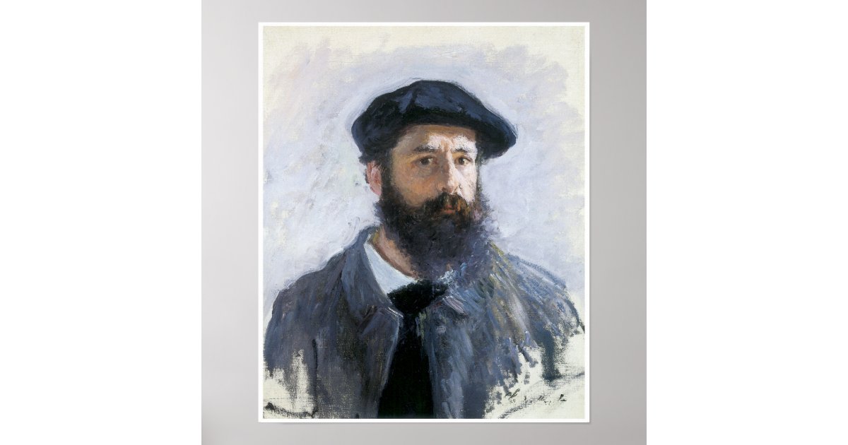 Self-Portrait, 1886, Claude Monet Poster | Zazzle