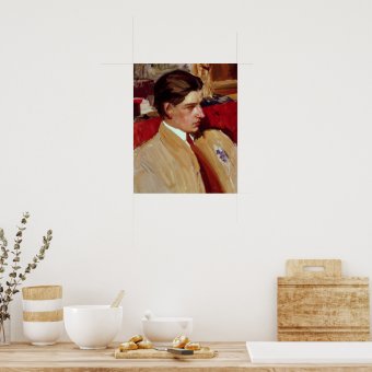 Self portrait in profile poster | Zazzle