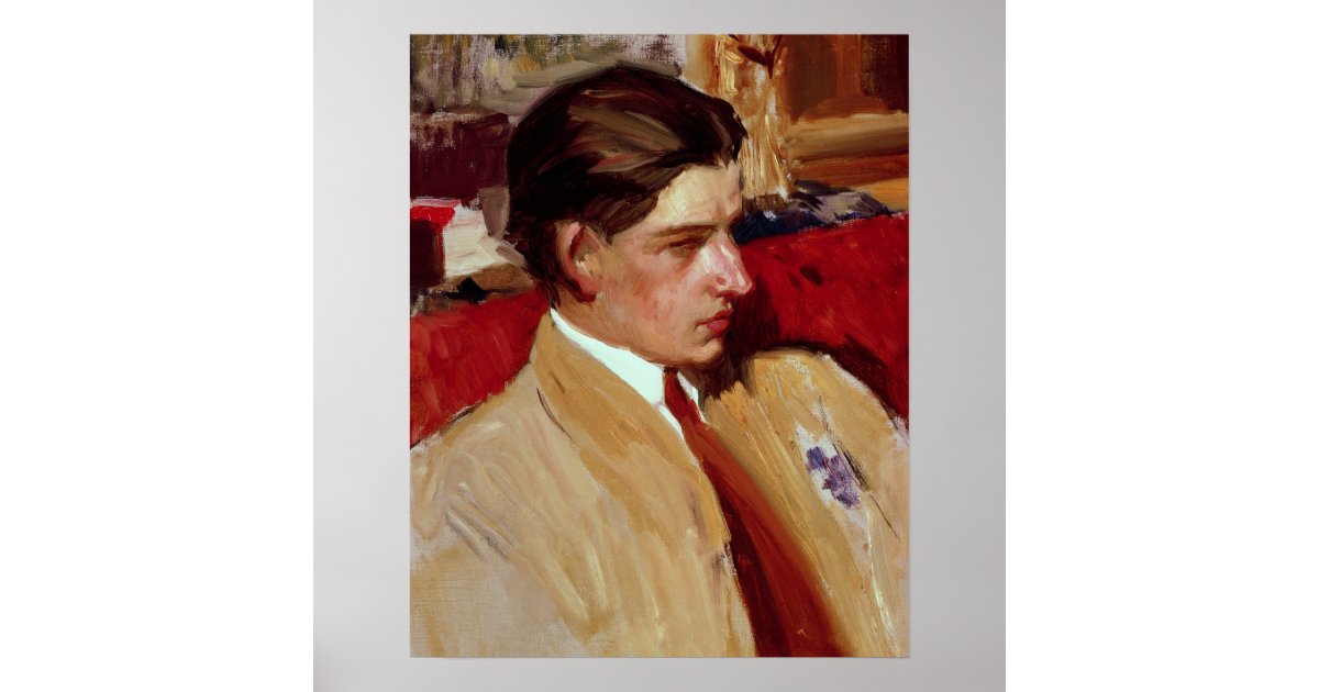 Self portrait in profile poster | Zazzle
