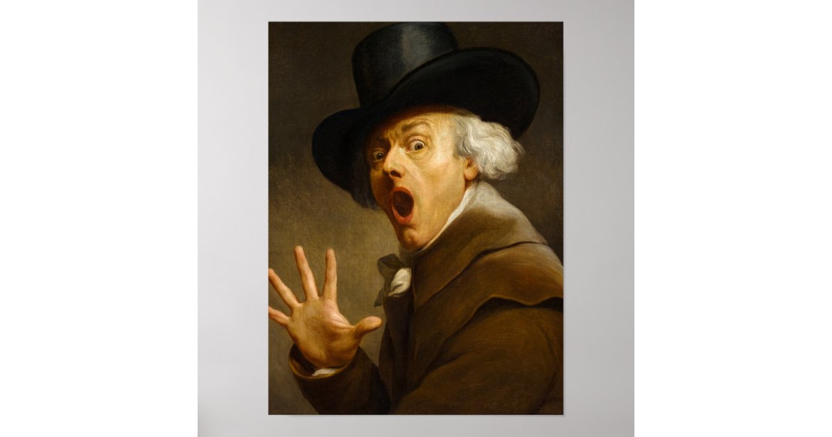 Self-Portrait, The Surprise by Joseph Ducreux Poster | Zazzle