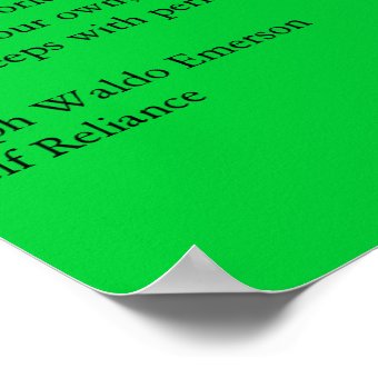 Self Reliance Poster | Zazzle