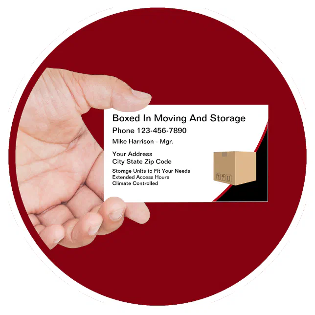 Self Storage And Moving Business Card | Zazzle
