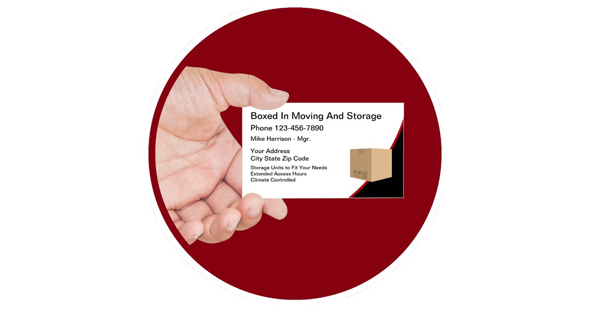 Self Storage And Moving Business Card | Zazzle