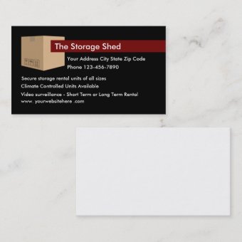 Self Storage Businesscards Business Card | Zazzle