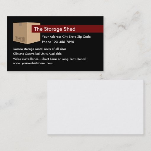 Self Storage Businesscards Business Card | Zazzle
