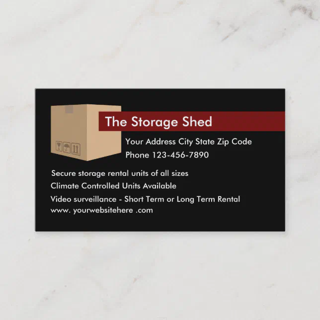 Self Storage Businesscards Business Card | Zazzle