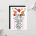 Selfie Challenge game Birthday party fiesta Invitation | Zazzle