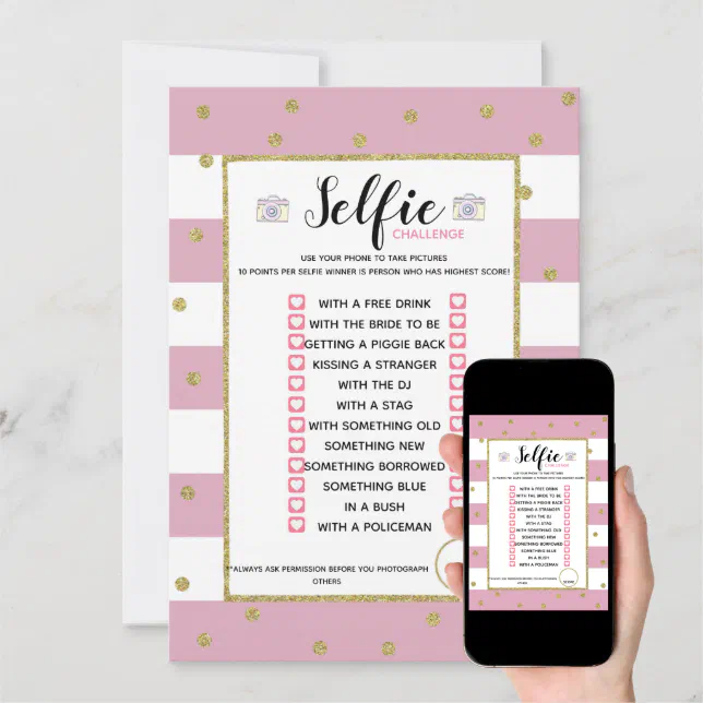 Selfie Challenge game Invitation | Zazzle Selfie Challenge game Invitation | Zazzle