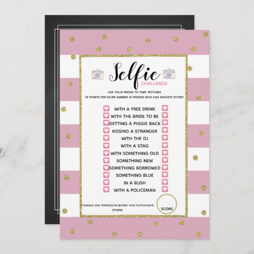 Selfie Challenge game Invitation | Zazzle