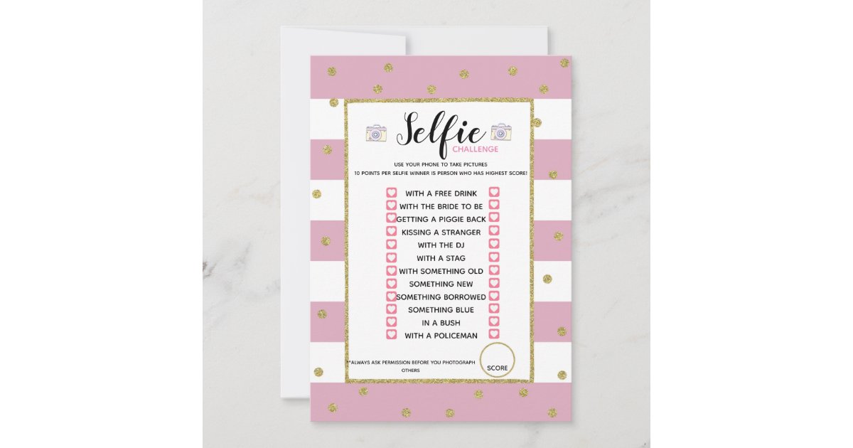 Selfie Challenge game Invitation | Zazzle Selfie Challenge game Invitation | Zazzle