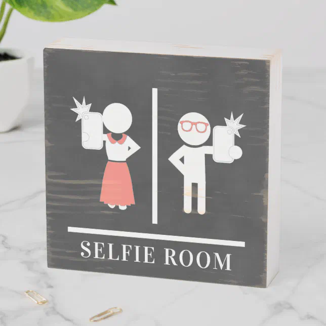 Selfie Room | Funny Bathroom Restroom Sign | Zazzle