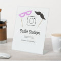 Selfie Station Table Top Photo Booth Pedestal Sign | Zazzle