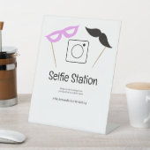Selfie Station Table Top Photo Booth Pedestal Sign | Zazzle