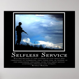 Selfless Service Poster | Zazzle