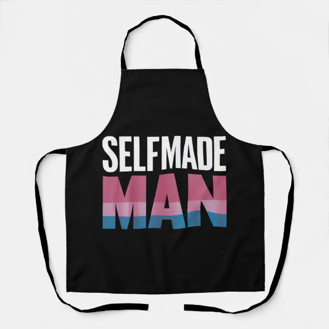 Selfmade Man Transgender Trans Pride Flag Transsex Apron | Zazzle