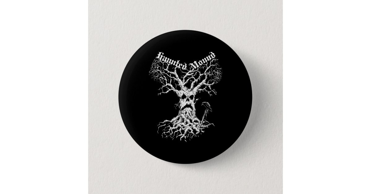 Sematary Merch. Design A Ghost Tree. Haunted Mound Button | Zazzle