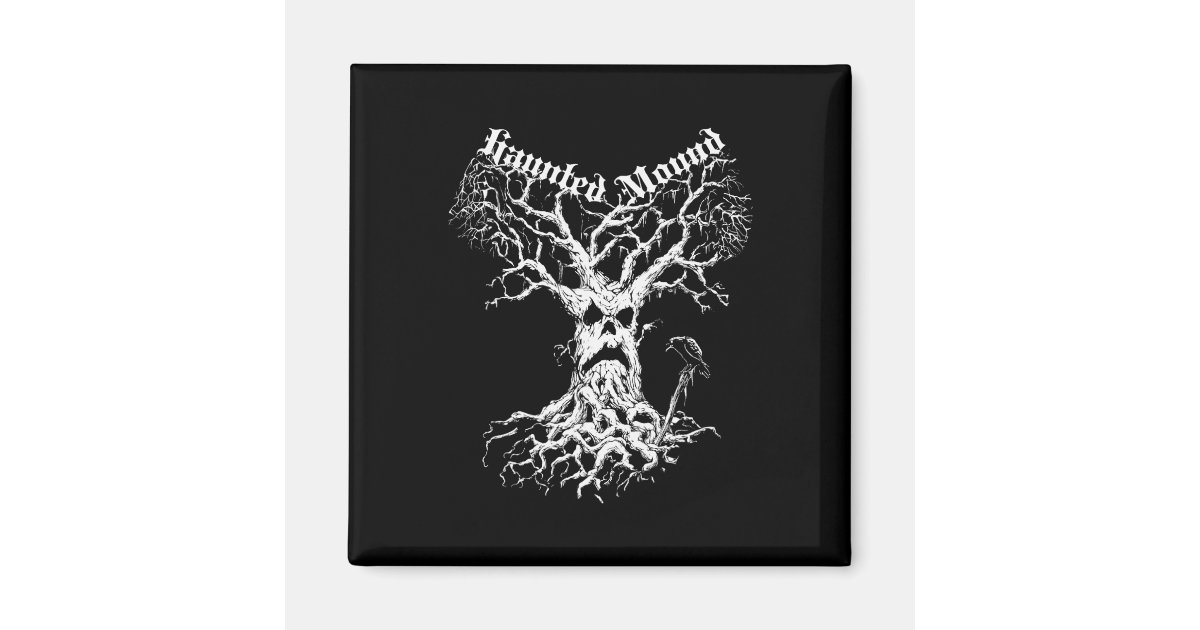 Sematary Merch. Design A Ghost Tree. Haunted Mound Magnet | Zazzle