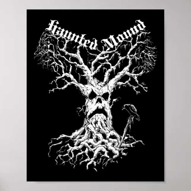 Sematary Merch. Design A Ghost Tree. Haunted Mound Poster | Zazzle