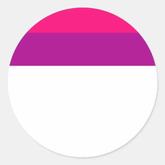 Semi Bisexual Pride Flag Classic Round Sticker | Zazzle