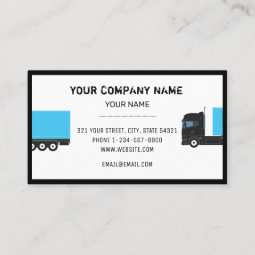 Semi-Trailer Truck Transportation Trucks Business Card | Zazzle