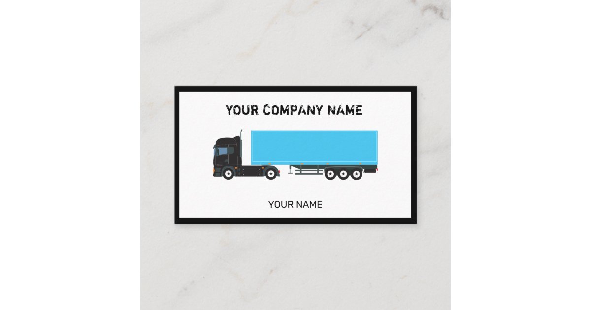 Semi-Trailer Truck Transportation Trucks Business Card | Zazzle