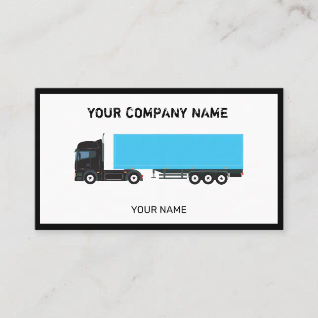 Semi-Trailer Truck Transportation Trucks Business Card | Zazzle