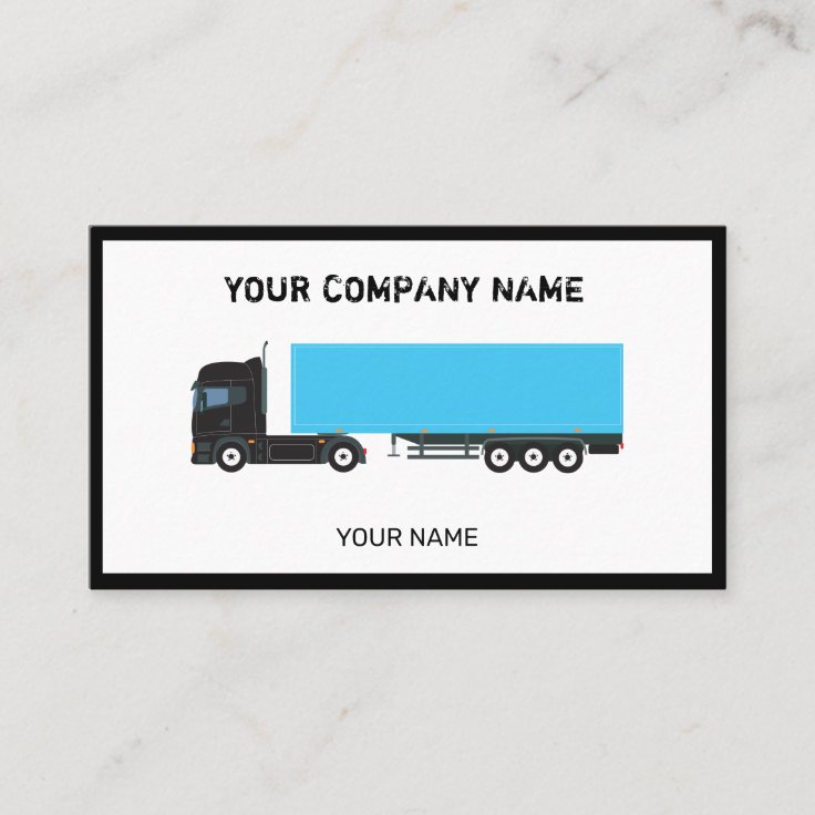 Semi-Trailer Truck Transportation Trucks Business Card | Zazzle