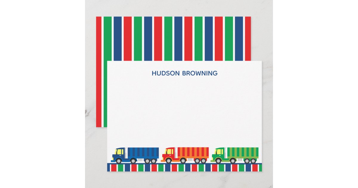Semi Truck Convoy Personalized Note Cards | Zazzle.com