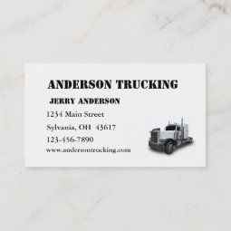 Semi Truck Freight Delivery Business Card | Zazzle